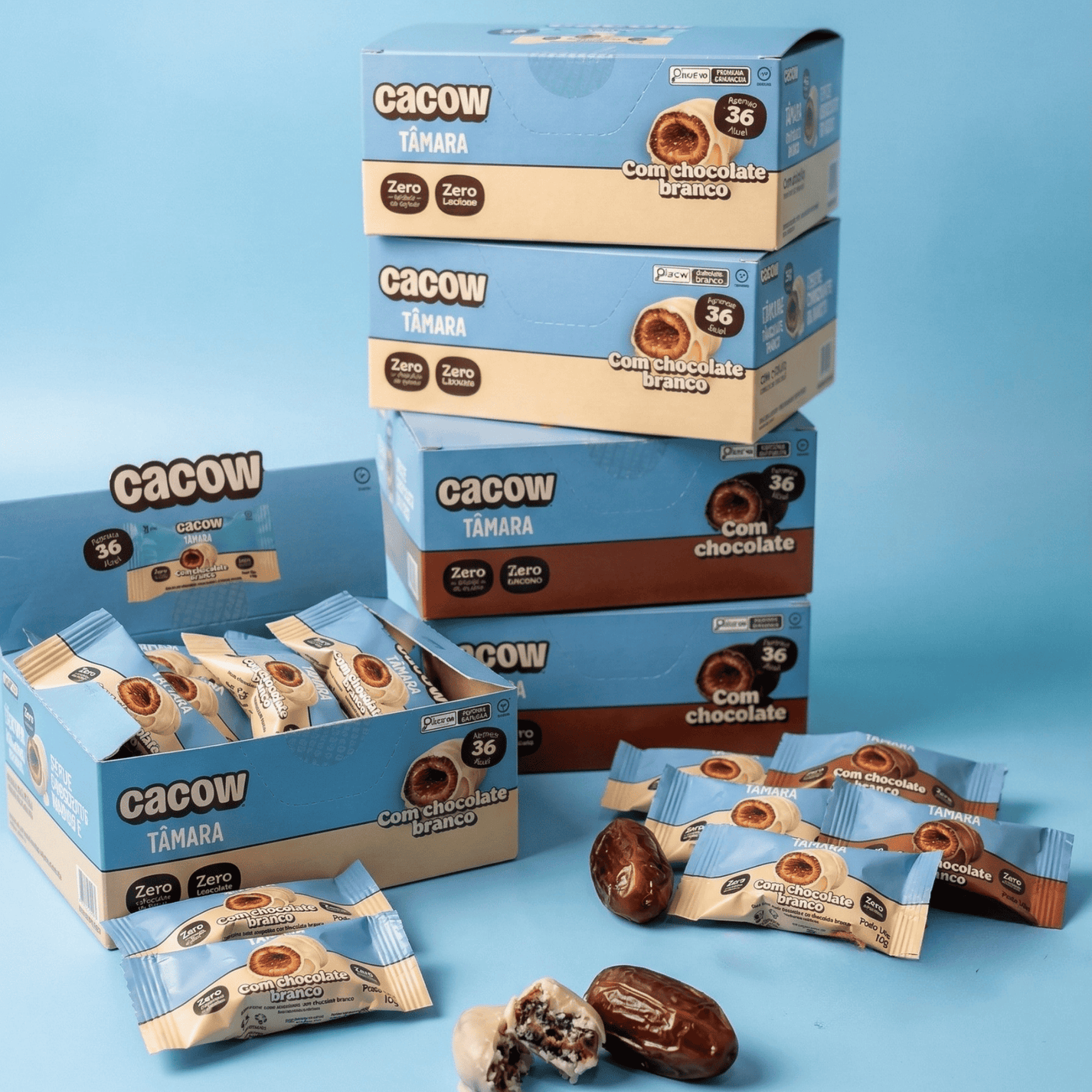Tâmara com Chocolate Preto | Display – Cacow Original