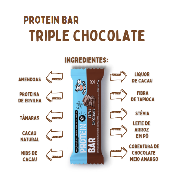 Protein Bar - Triple Chocolate - Cacow – Cacow Original